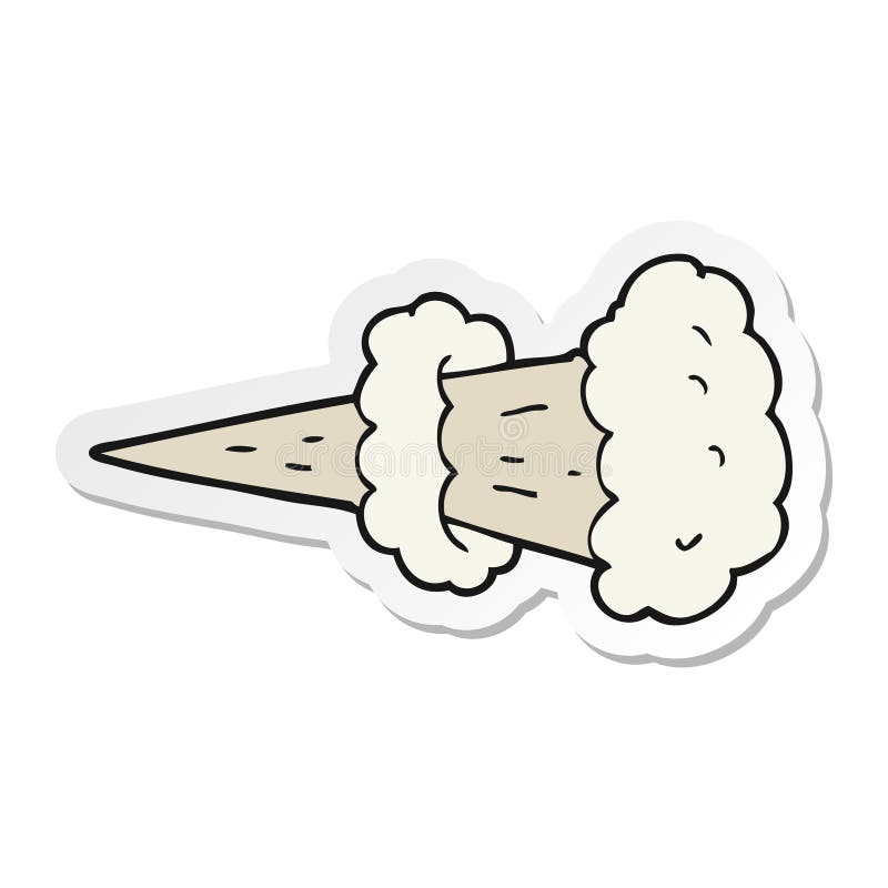 Sticker of a Cartoon Smoke Blast Stock Vector - Illustration of funny ...