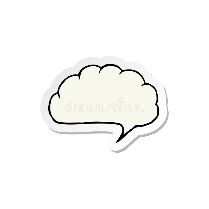 Sticker of a Cartoon Speech Balloon Cloud Stock Vector - Illustration ...