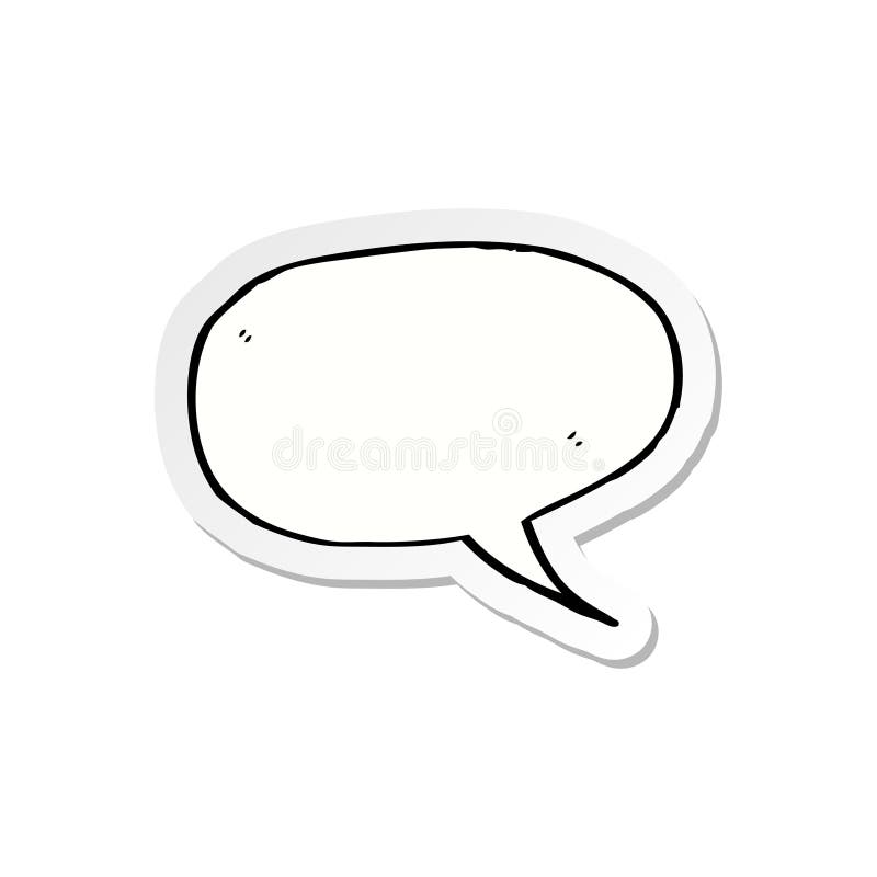 Sticker of a Cartoon Speech Bubble Stock Vector - Illustration of ...