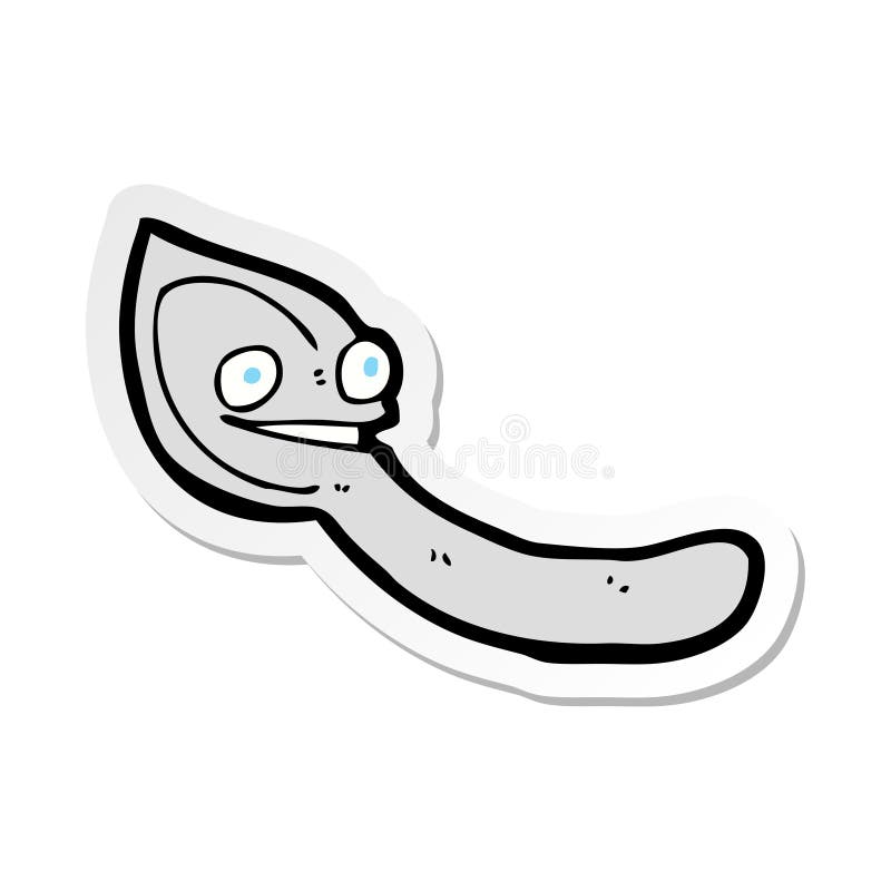 Sticker of a cartoon spoon stock vector. Illustration of quirky - 147716108