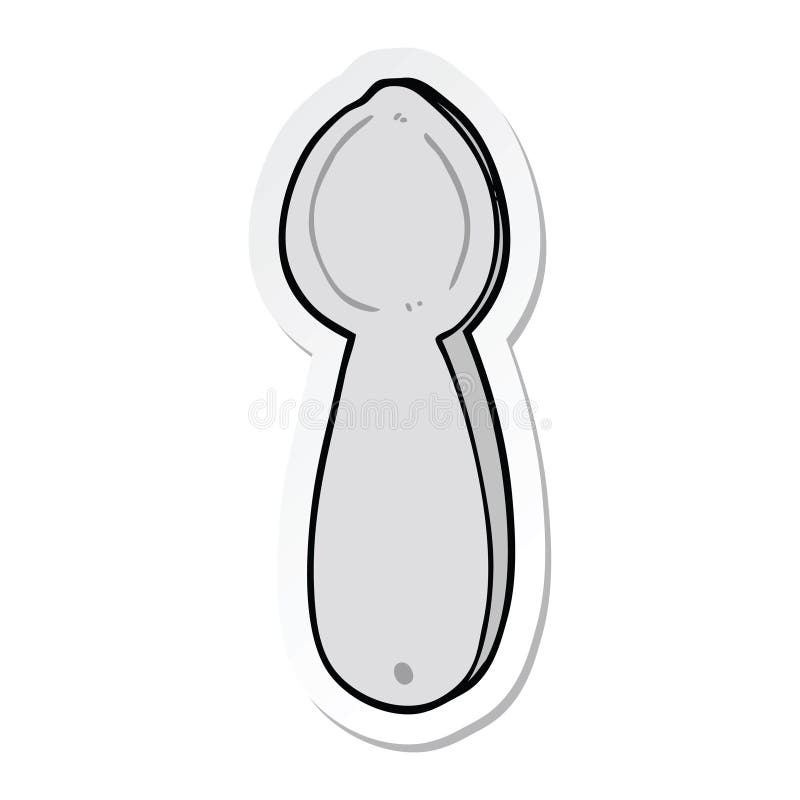 Sticker of a cartoon spoon stock vector. Illustration of decal - 149172013