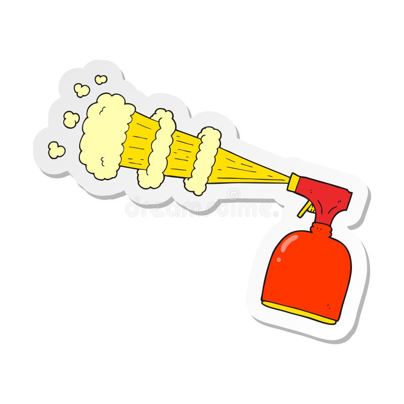 Sticker of a Cartoon Spray Bottle Stock Vector - Illustration of ...