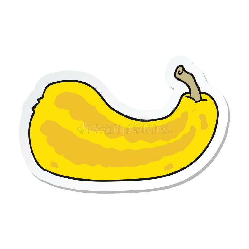 Sticker of a Cartoon Squash Stock Vector - Illustration of vegetable ...