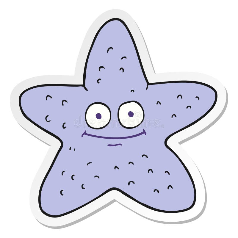 Funny starfish cartoon stock illustration. Illustration of star - 22289427