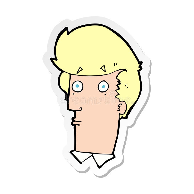 Sticker of a Cartoon Surprised Expression Stock Vector - Illustration ...