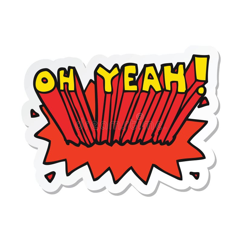 Cartoon yeah! shout stock vector. Illustration of cheerful - 37015308