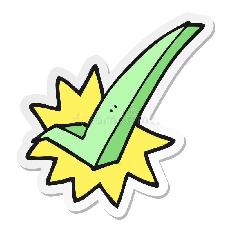 Cartoon tick symbol stock illustration. Illustration of design - 37010879