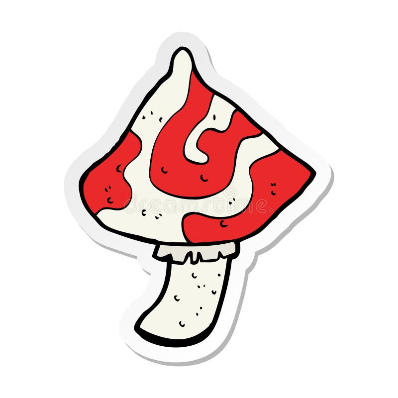 Cartoon toadstool stock vector. Illustration of retro - 38060550