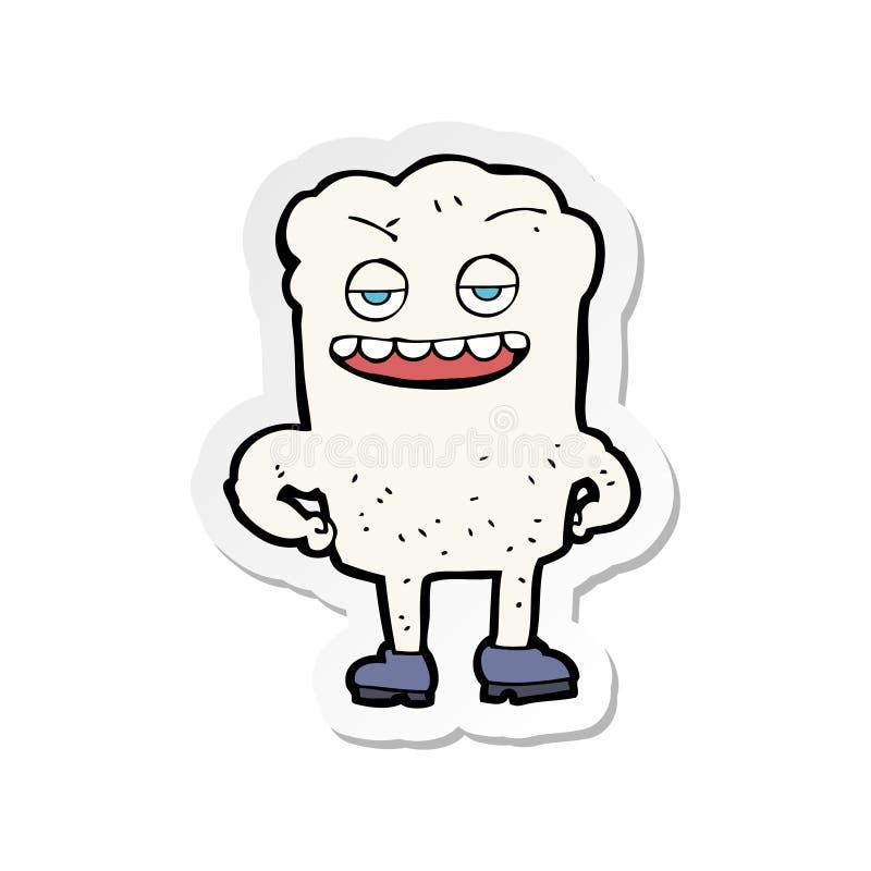 Sticker Tooth Teeth Dental Expression Smug Face Smiling Happy Cartoon ...