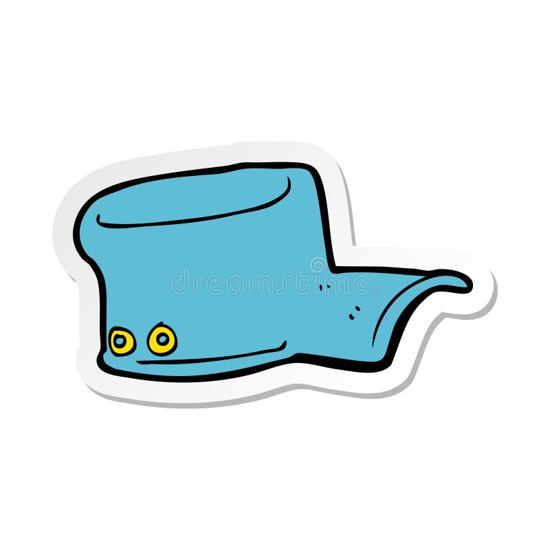 Sticker of a Cartoon Uniform Hat Stock Vector - Illustration of drawn ...
