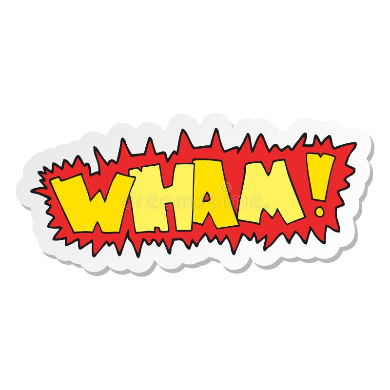 Sticker of a Cartoon Wham Symbol Stock Vector - Illustration of funny ...