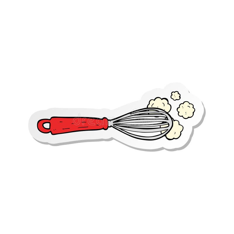 Sticker of a cartoon whisk stock vector. Illustration of funny - 150398988