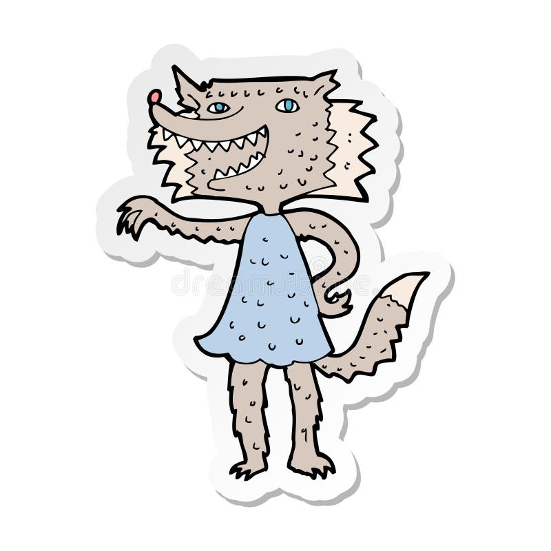 Girl Wolf Cartoon Character