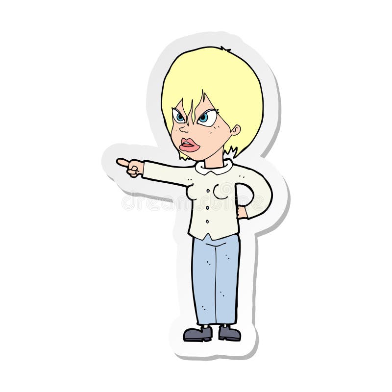 Cartoon Woman Accusing Stock Illustrations – 226 Cartoon Woman Accusing ...