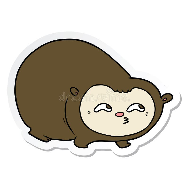 Sticker of a Cartoon Wombat Stock Vector - Illustration of label, retro ...