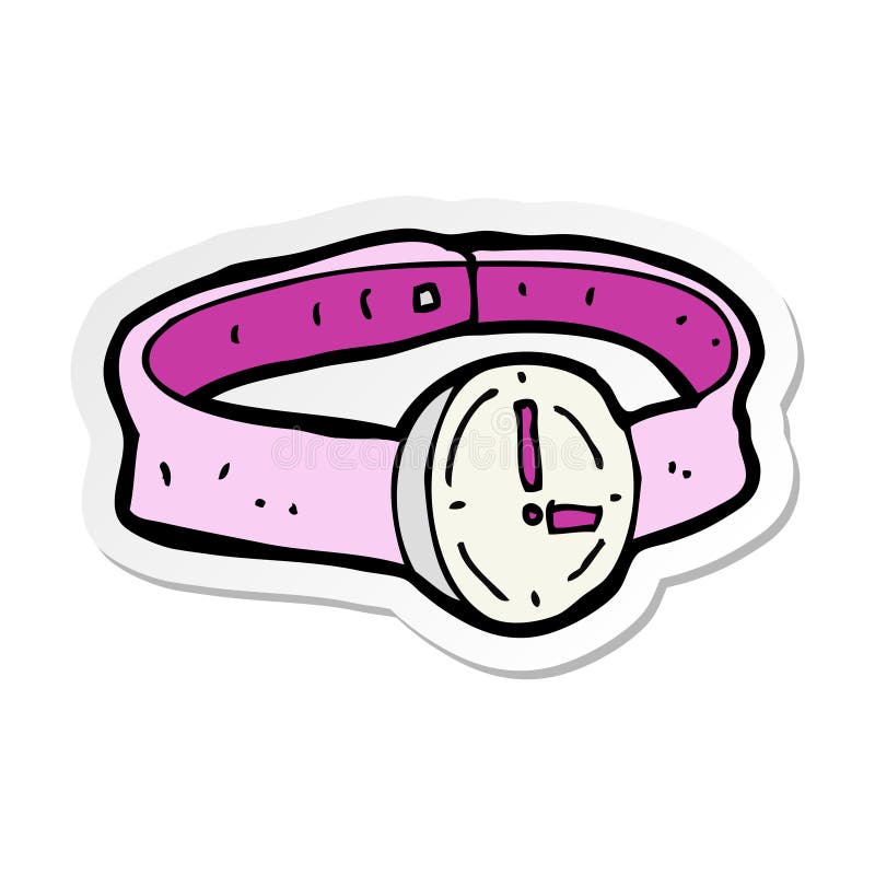 Cartoon wrist watch stock illustration. Illustration of character ...