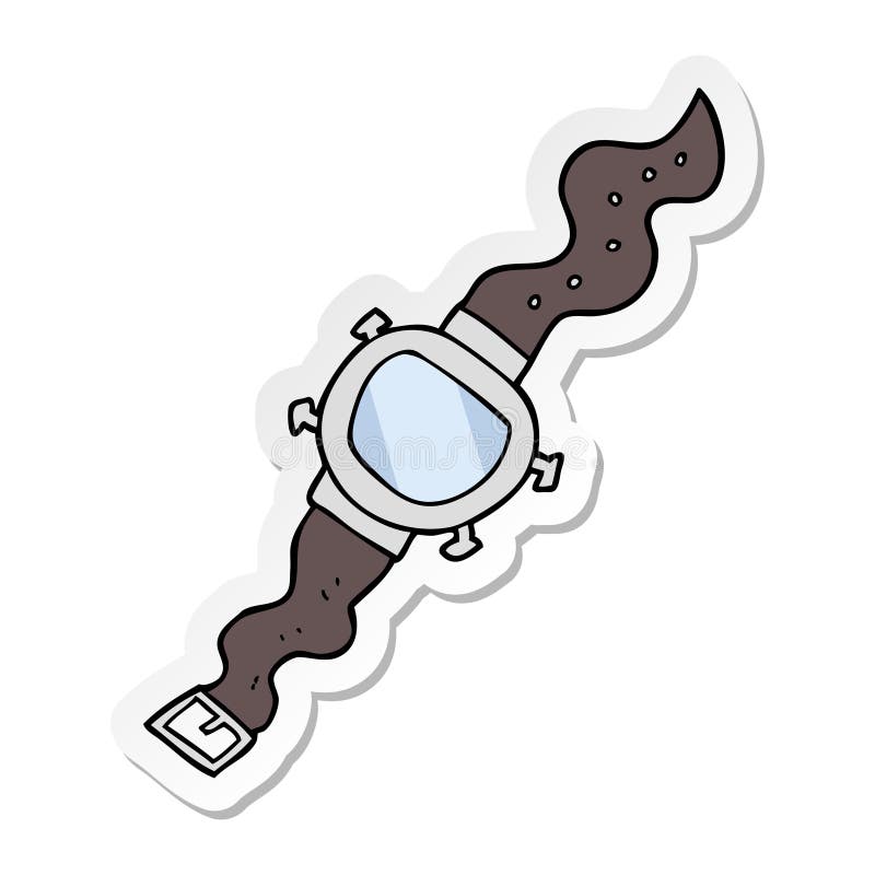 Cartoon wrist watch stock illustration. Illustration of funny - 37027099