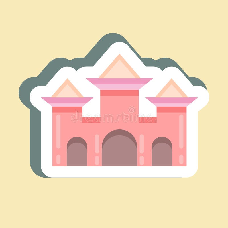 Sticker Castle. Suitable for Toy Symbol. Simple Design Editable. Design ...