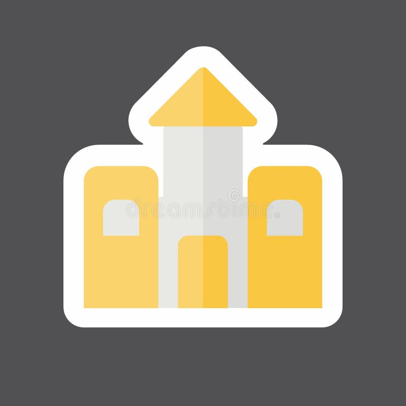 Sticker Castle. Suitable for Toy Symbol. Simple Design Editable. Design ...