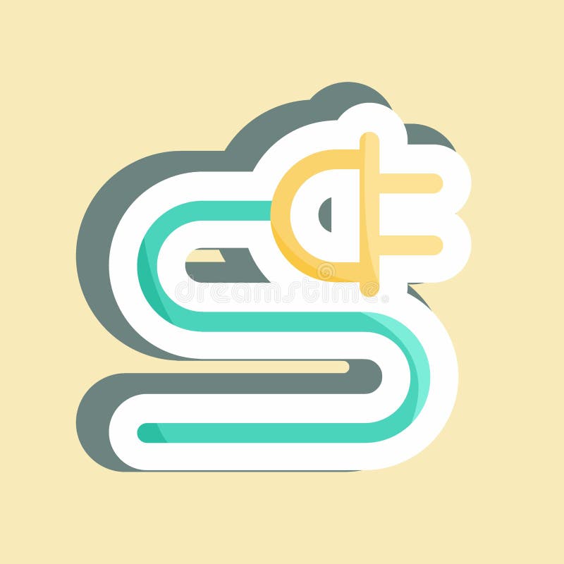 Sticker Charge. Suitable for Education Symbol. Simple Design Editable ...