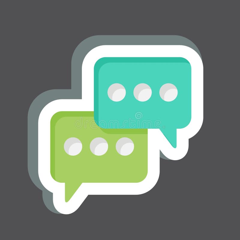 Sticker Chat. Related To Communication Symbol. Simple Design Editable ...