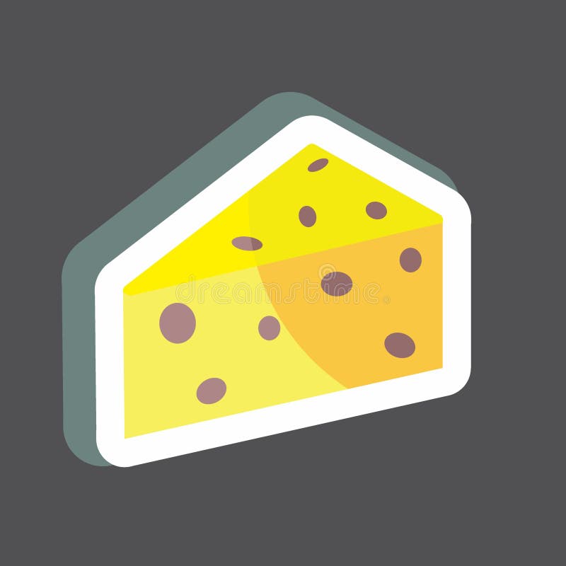Sticker Cheese. Suitable for Garden Symbol. Simple Design Editable ...