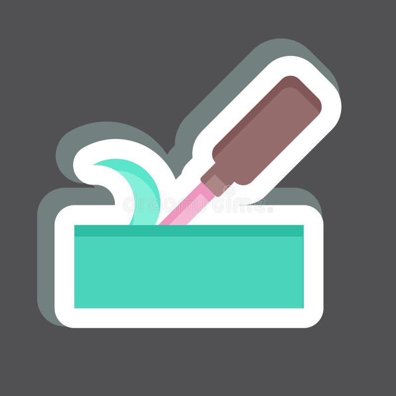 Sticker Chisel. Related To Carpentry Symbol. Simple Design Editable Stock Illustration ...