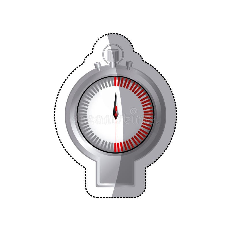 Sticker Chrome Stopwatch Timer Counter Icon Stock Illustration ...
