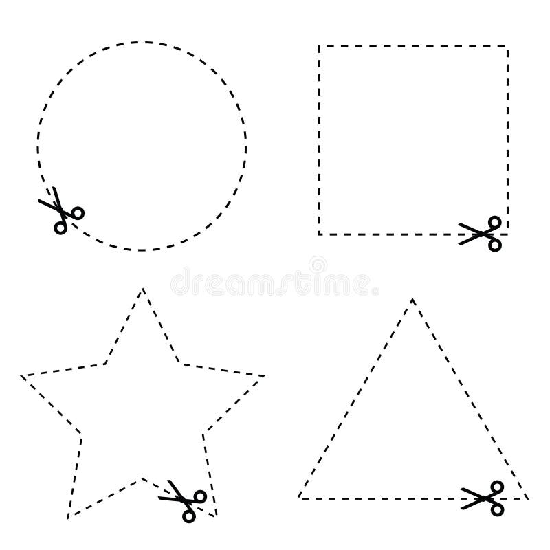 Sticker of Circle and Triangle Vector Stock Vector - Illustration of ...