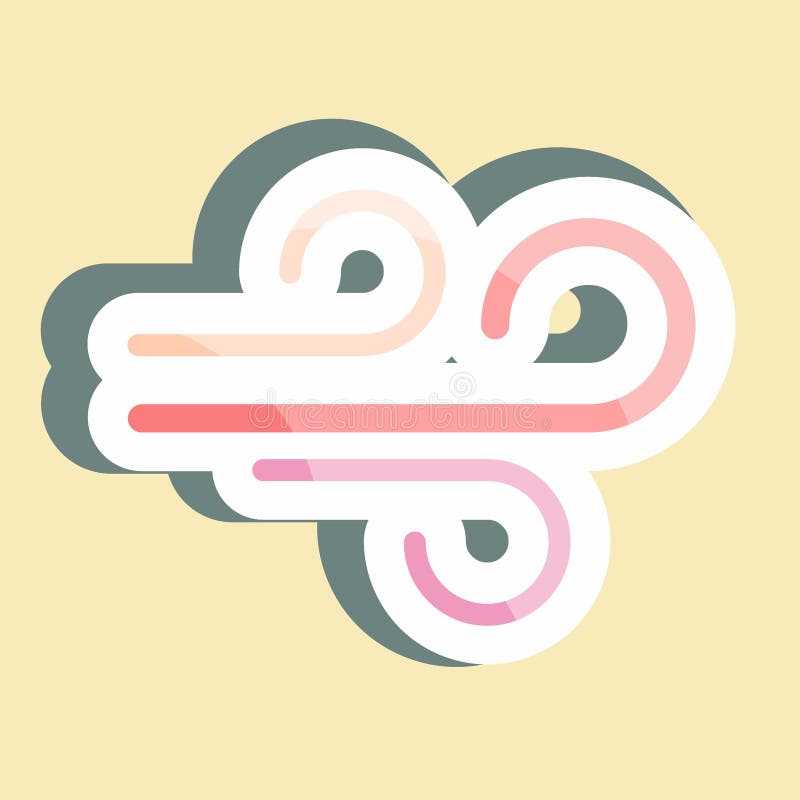 Sticker Clean Air. Suitable for Education Symbol. Simple Design ...