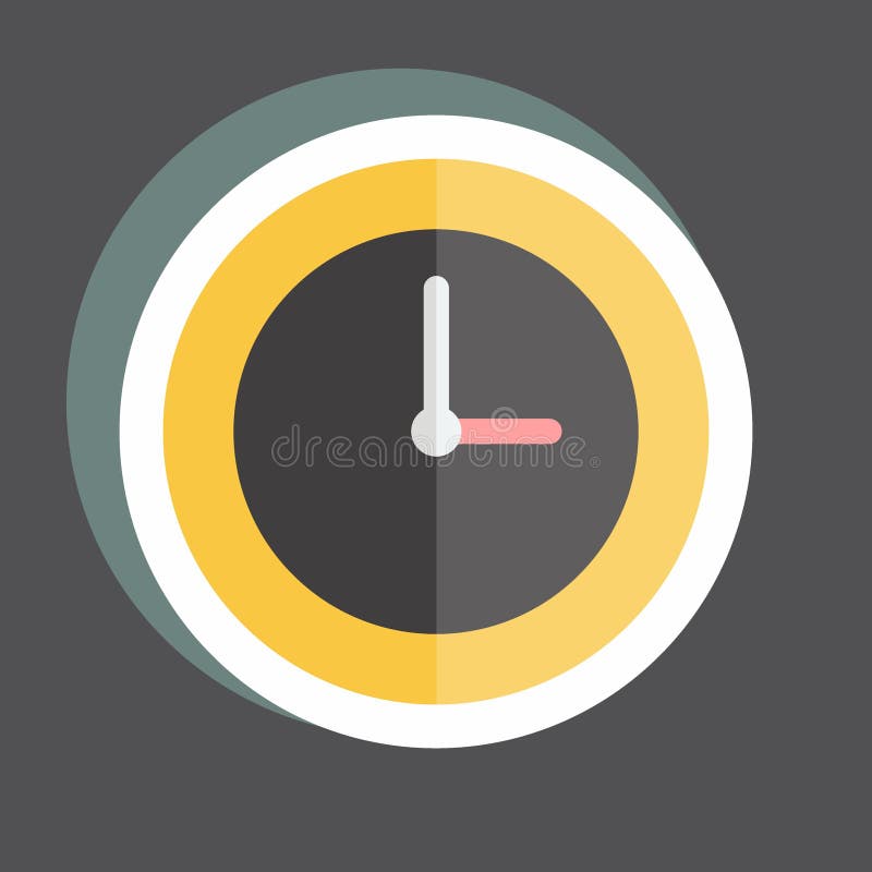 Sticker Clock. Suitable for Party Symbol. Simple Design Editable ...