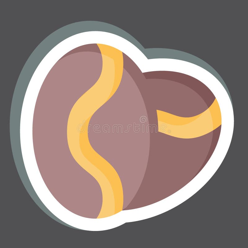 Sticker Coffee Beans. Related To Coffee Symbol. Simple Design Editable ...