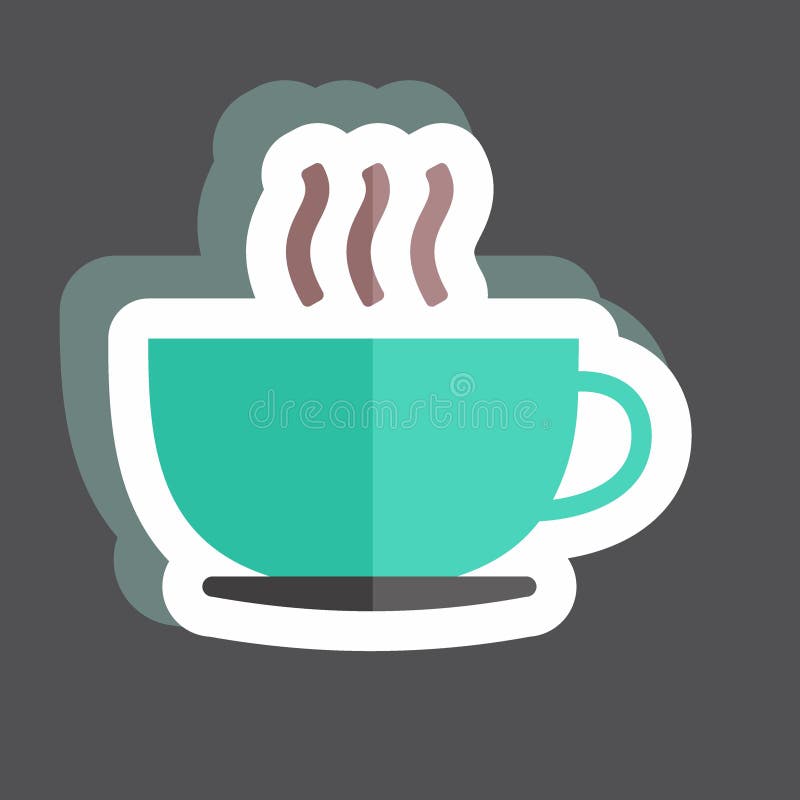 Sticker Set Coffee Cartoon Vector Stock Vector - Illustration of ...