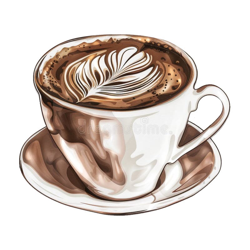Sticker of a Coffee Cup on a Transparent Background - Ai Generated ...