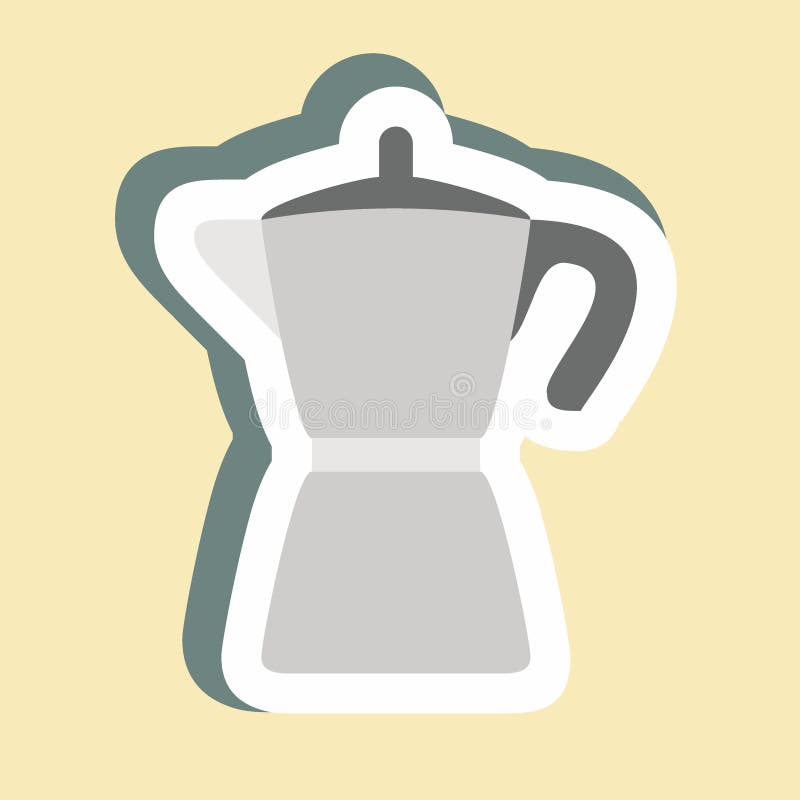 Sticker Coffee Filter - Simple Illustration,Editable Stroke Stock ...