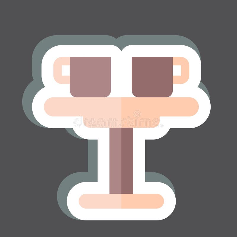 Sticker Coffee Table. Related To Coffee Symbol. Simple Design Editable ...