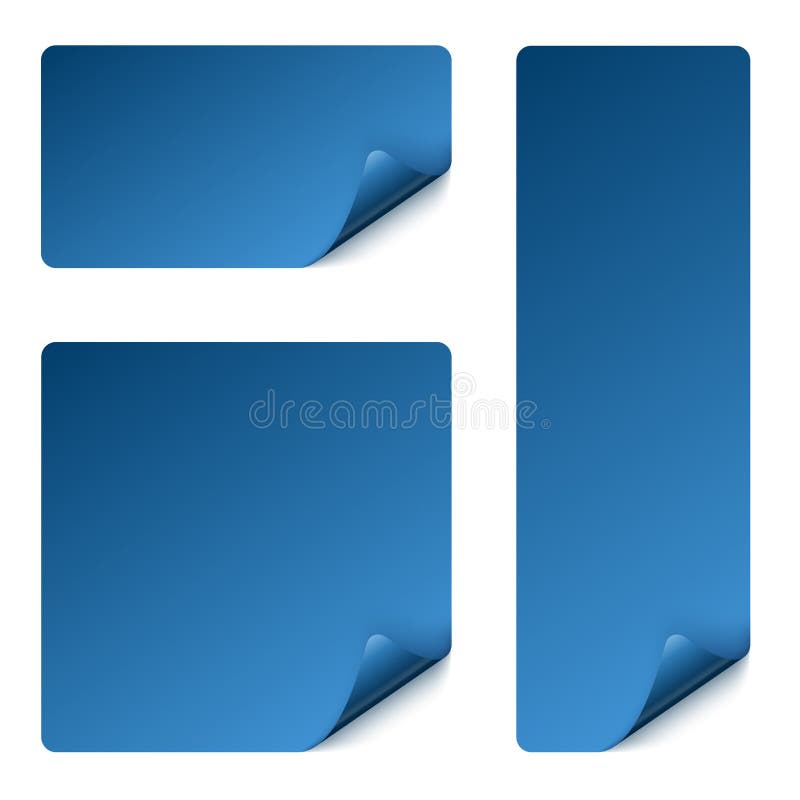 Sticker Collection Turned Over Corner Stock Vector - Illustration of ...