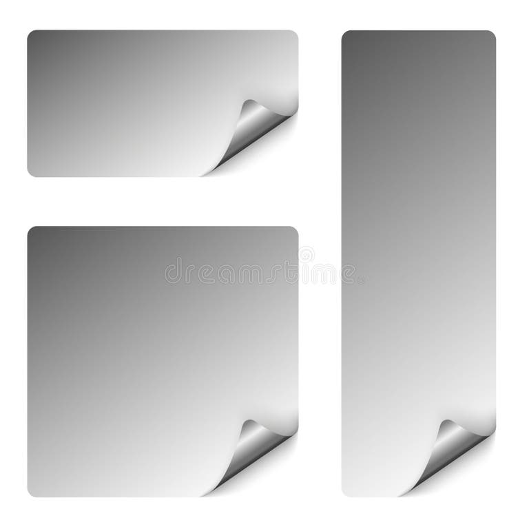 Sticker Collection Turned Over Corner Stock Vector - Illustration of ...