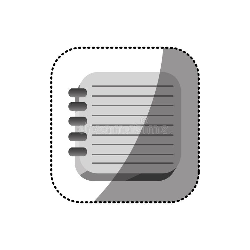 Sticker Color Realistic Spiral Notebook Icon Flat Stock Illustration ...