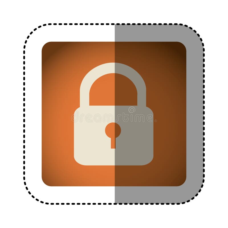 Sticker Color Square Padlock Icon Stock Illustrations – 10 Sticker ...