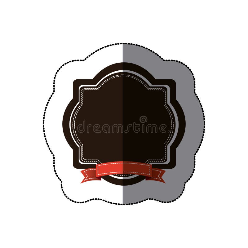 Sticker Colorful Border Heraldic Decorative Frame Stock Illustration ...