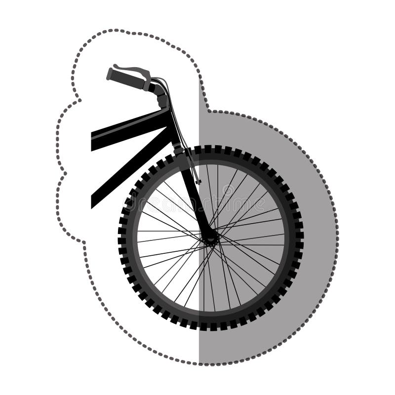 Sticker Colorful Front Part Bicycle in Closeup Stock Vector ...