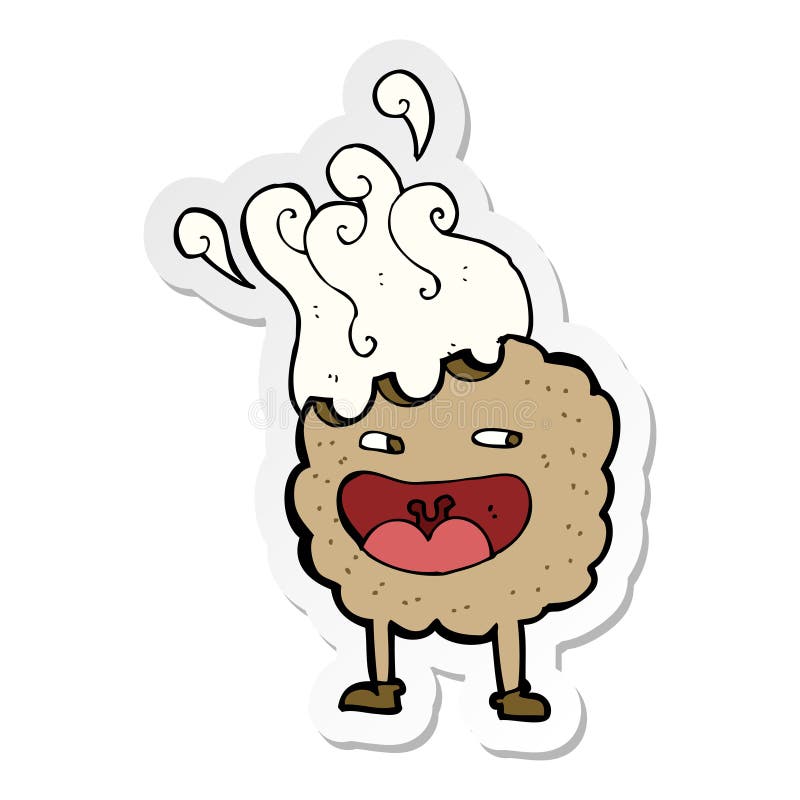 Sticker of a Cookie Cartoon Character Stock Vector - Illustration of ...
