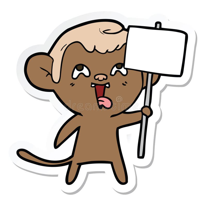 Monkey sign stock vector. Illustration of design, jungle - 10555506