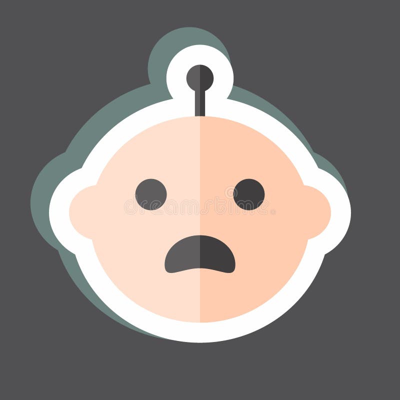 Sticker Crying Baby. Suitable for Baby Symbol. Simple Design Editable ...