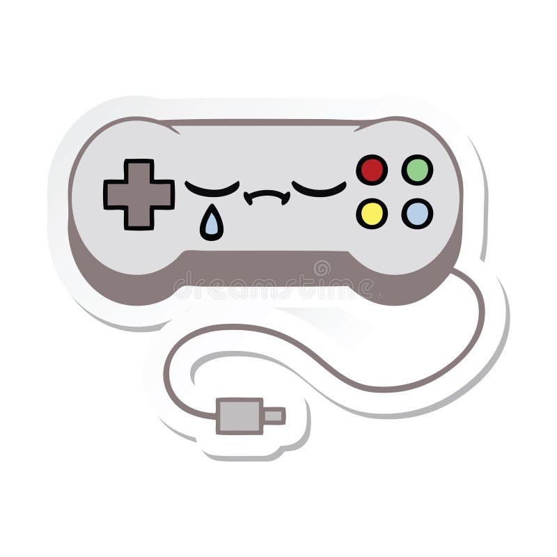 Sticker of a Cute Cartoon Game Control Stock Vector - Illustration of ...