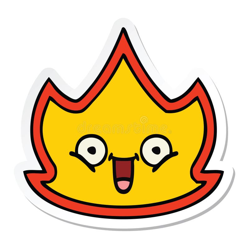Happy Fire Cartoon Character Stock Illustration - Illustration of funny ...