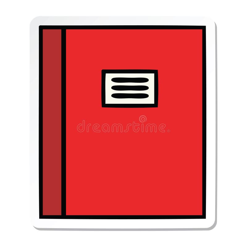 Sticker of a Cute Cartoon Journal Book Stock Vector - Illustration of ...