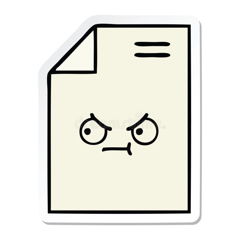 Paper Sheet Cartoon Character Stock Vector - Illustration of grunge ...