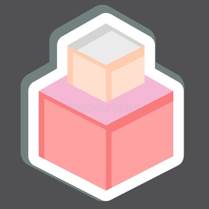 Sticker 3D Modeling. Related To Creative Concept Symbol. Simple Design ...